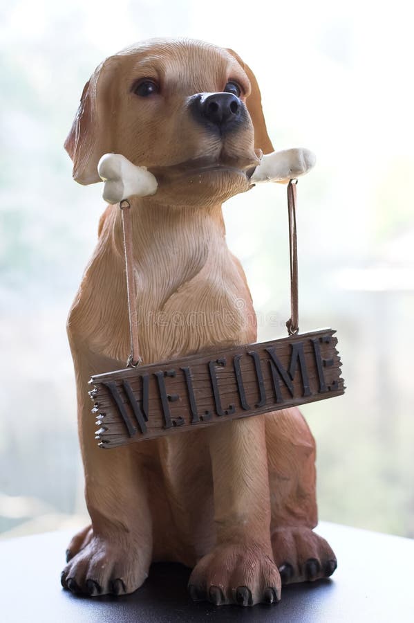 Dog Holding a Bone on Which Hangs Stock Photo - Image of chalkboard ...