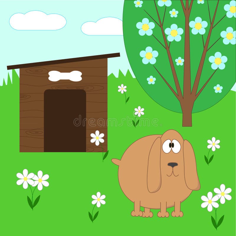 Animal Alphabet Flash Card, D for Dog Stock Vector - Illustration of ...