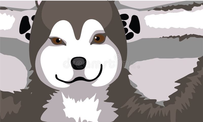 Dog Husky Cartoon Cool Meme Pose Vector Stock Vector - Illustration of ...