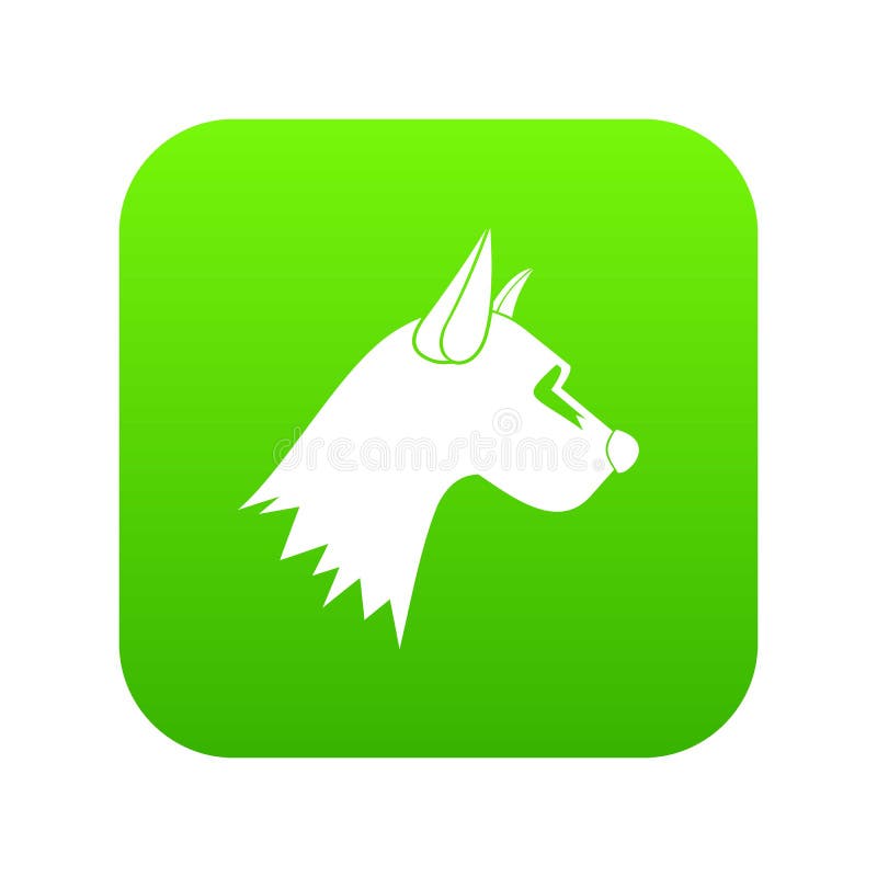Dog icon digital green stock vector. Illustration of design - 115908540