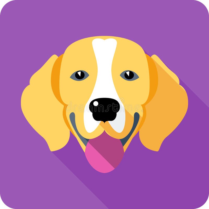 Dog icon flat design stock vector. Illustration of icon - 44671062