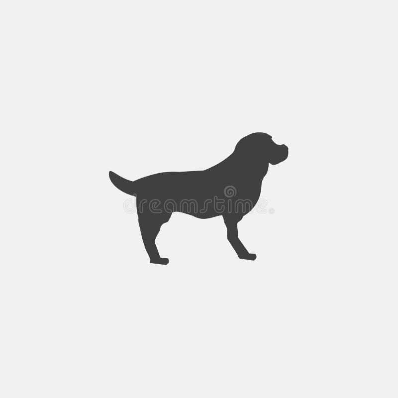 Dog Walking Icon, Vector Illustration. Flat Icon . on White Background ...