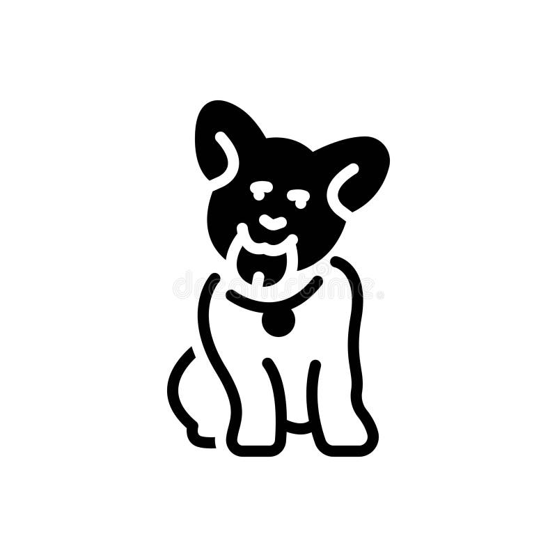 Black Solid Icon for Dog, Puppy and Doggy Stock Vector - Illustration ...