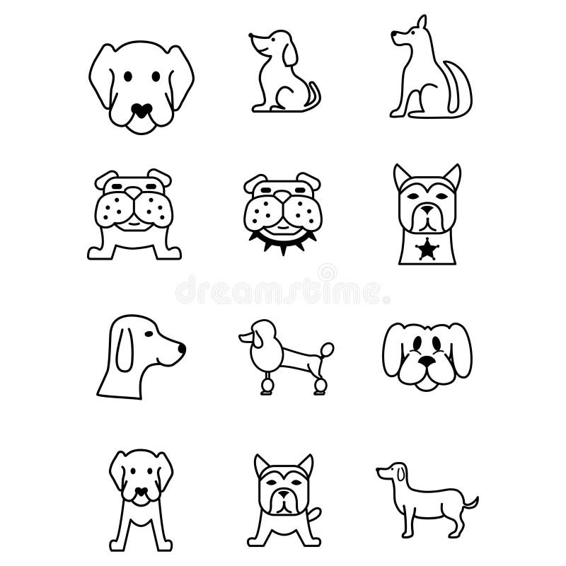 Dog Icon Vector Design Template Basic RGB Stock Illustration ...