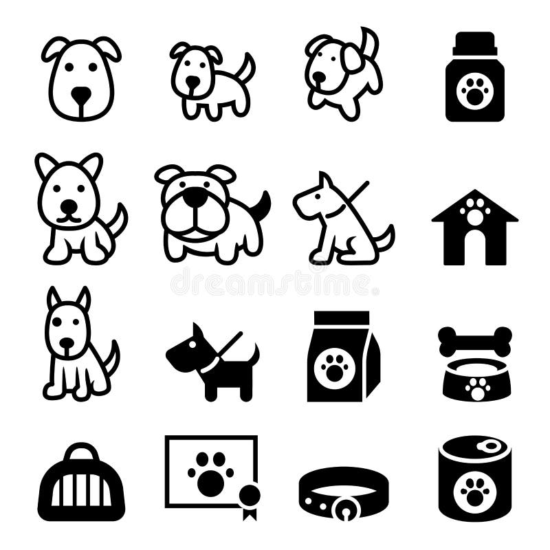 Dog icon stock illustration. Illustration of outline - 72474424