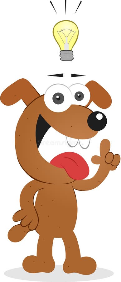 Dog with Idea stock illustration. Illustration of comic - 36160637