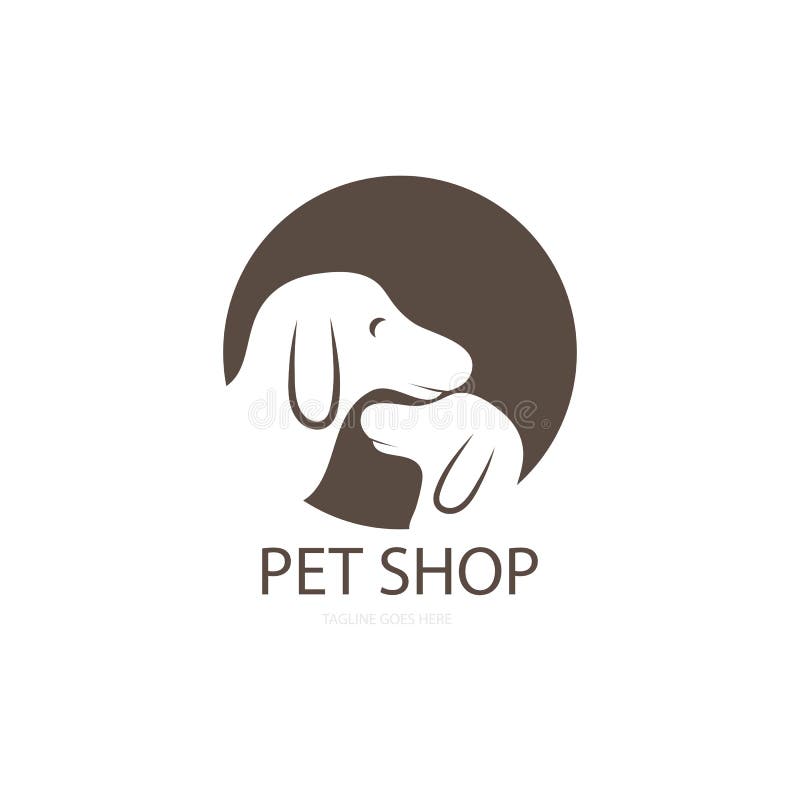 Dog Illustration, Pet Shop Logo Vector Stock Vector - Illustration of ...