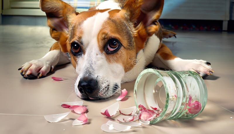 Dog with innocent face stock illustration. Illustration of expresion ...