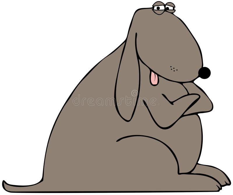 Dog with its arms crossed stock illustration. Illustration of animal ...
