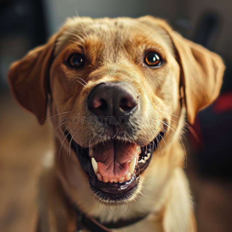 A dog with its mouth open stock illustration. Illustration of funny ...