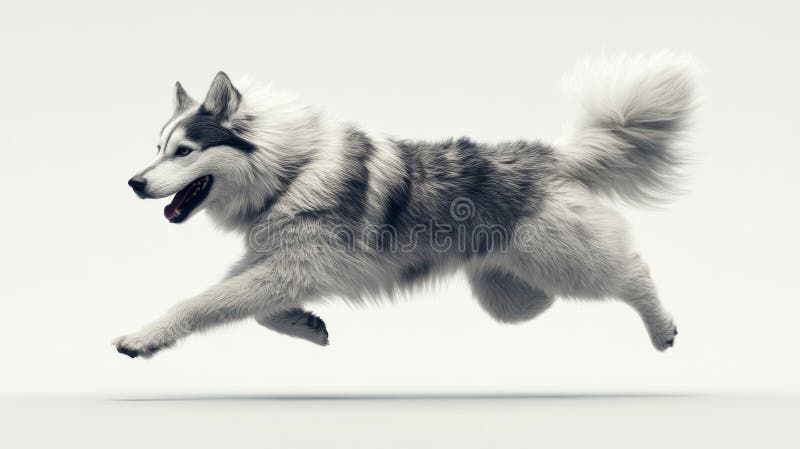A Dog with a Joyful Expression is Running Playfully and Full of Energy ...