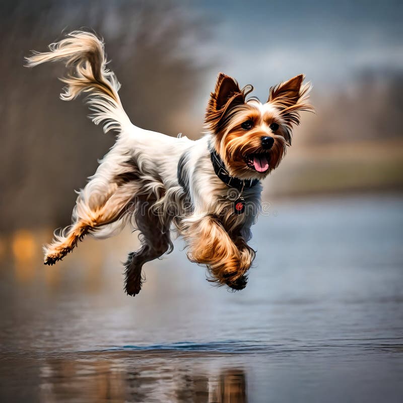 Dog jumping stock photo. Image of summer, daytime, girl - 14999026