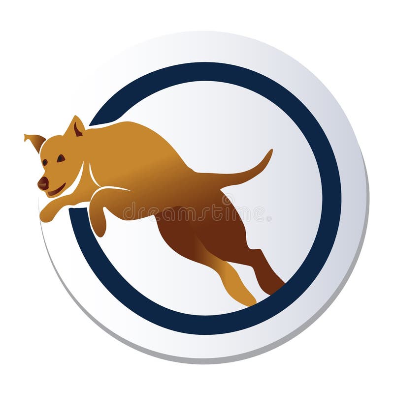 Dog Jumping Over Hoop Logo stock vector. Illustration of heaven - 92697501