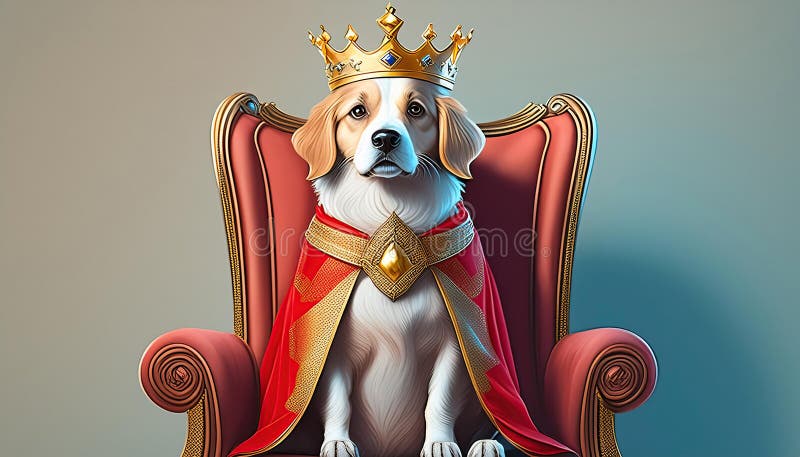 Dog King stock illustration. Illustration of portrait - 325200249