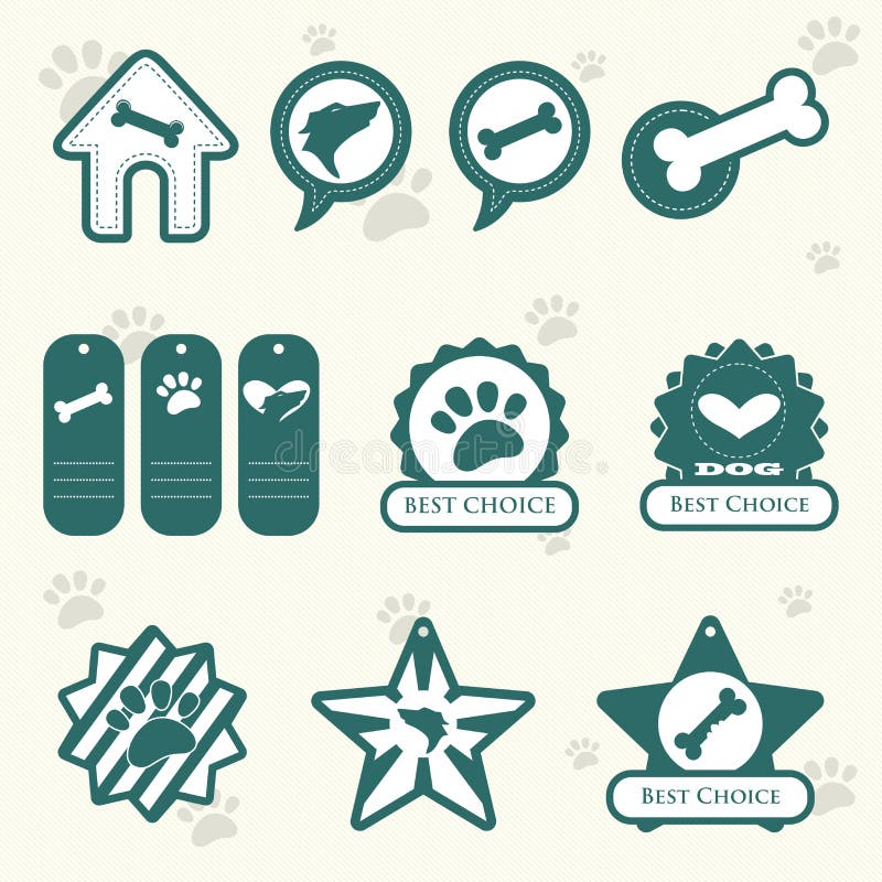 Dog labels stock illustration. Illustration of emblem - 32207658