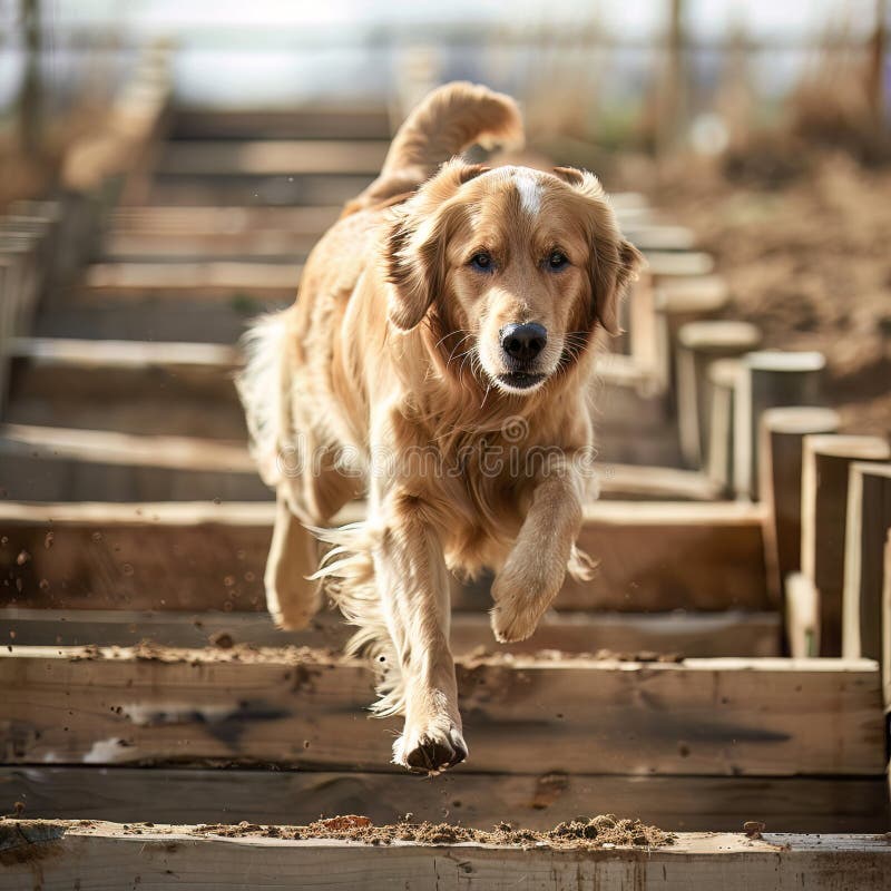 A Dog Leading a Team through an Obstacle Course Symbolizing Loyalty and ...