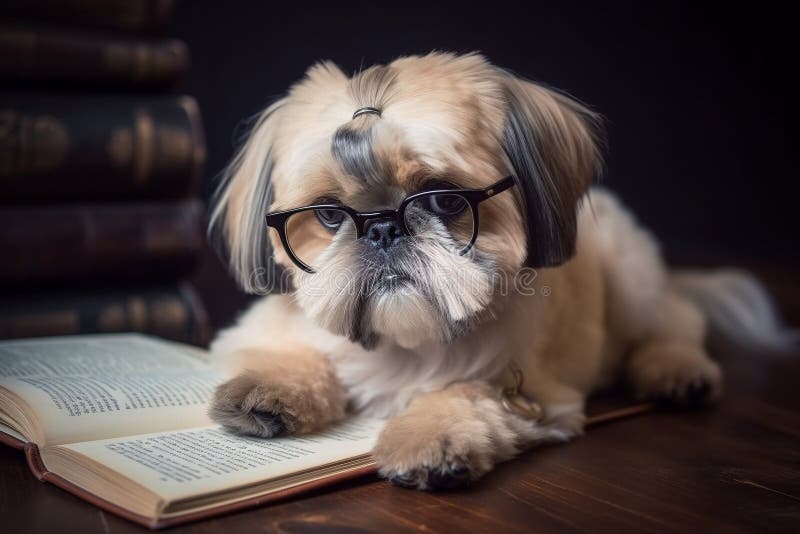 The Dog is Learning His Lessons. AI Generated Stock Illustration ...