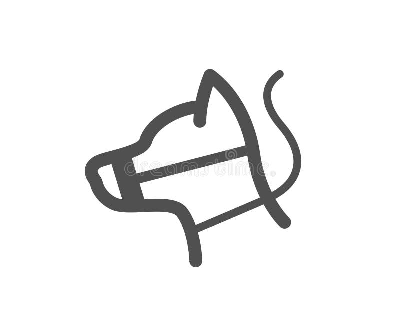Dog on Leash Icon. Pet in Muzzle Sign. Vector Stock Vector ...
