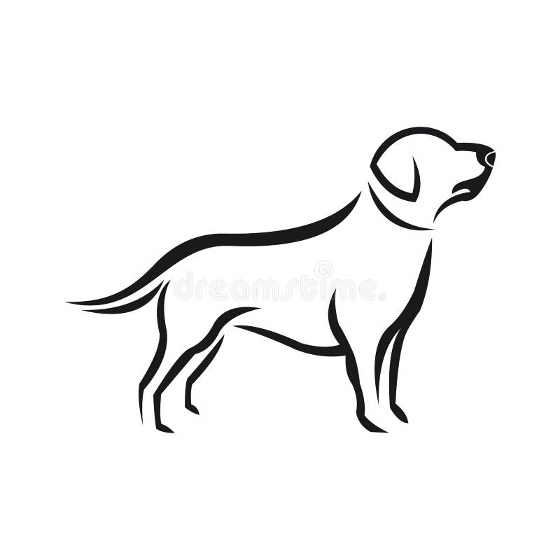 Dog Logo Abstract Design Template Stock Vector - Illustration of head ...