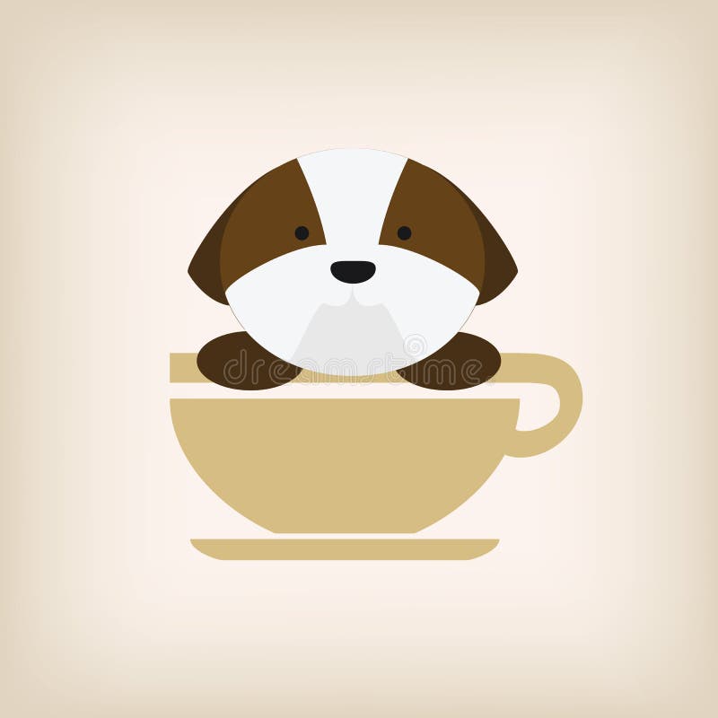 Dog logo coffee vector. stock vector. Illustration of cafe - 67132387