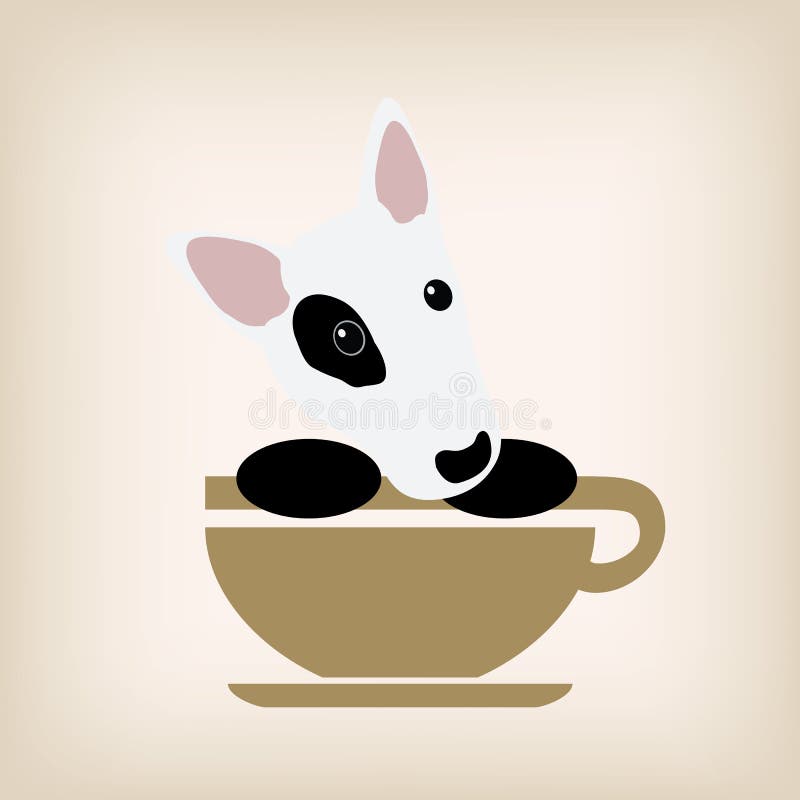 Dog logo coffee vector. stock vector. Illustration of canine - 67132418