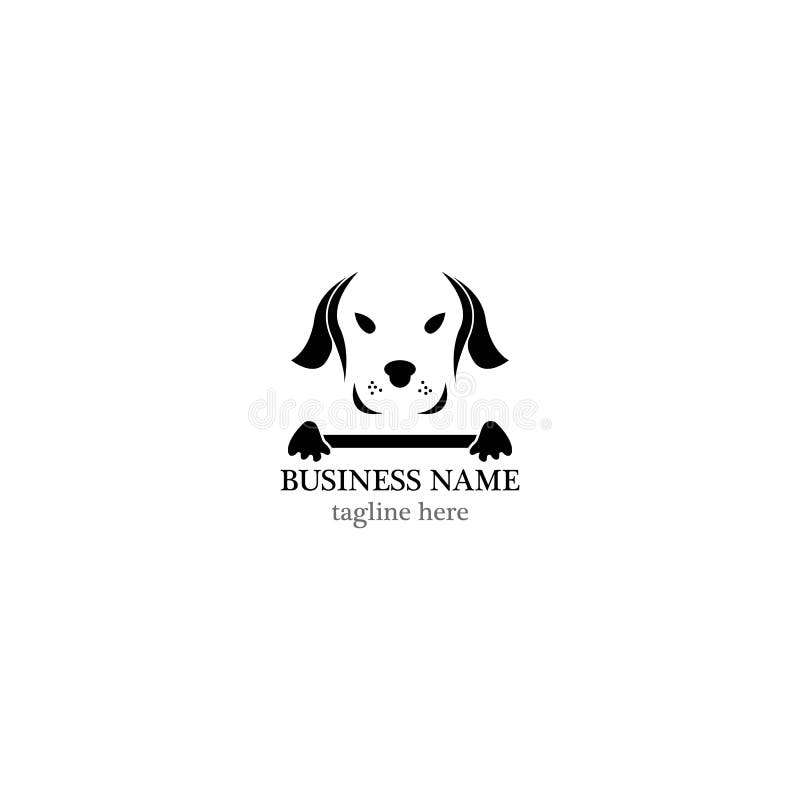 Dog logo template vector stock illustration. Illustration of background ...