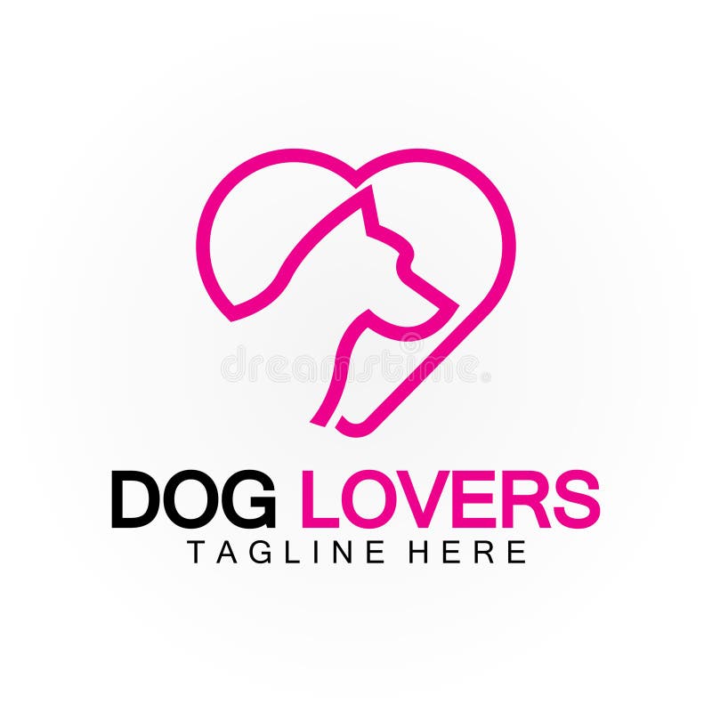 Dog Lovers Logo Design Vector Template Stock Vector - Illustration of ...