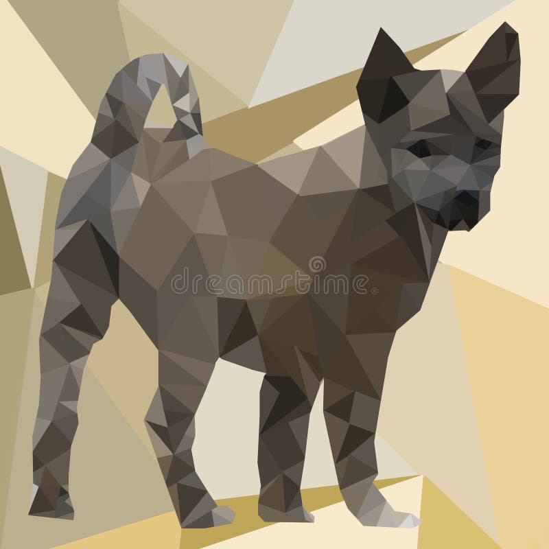 Dog Low Polygon stock illustration. Illustration of puppy - 54498488