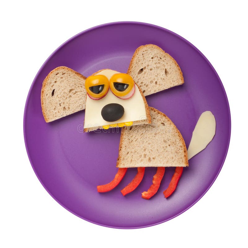 Dog Made of Bread and Vegetables Stock Photo - Image of cook, funny ...