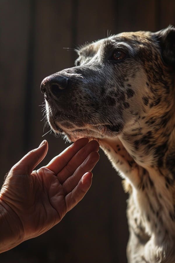 A Dog is a Man S Friend. Selective Focus Stock Illustration ...