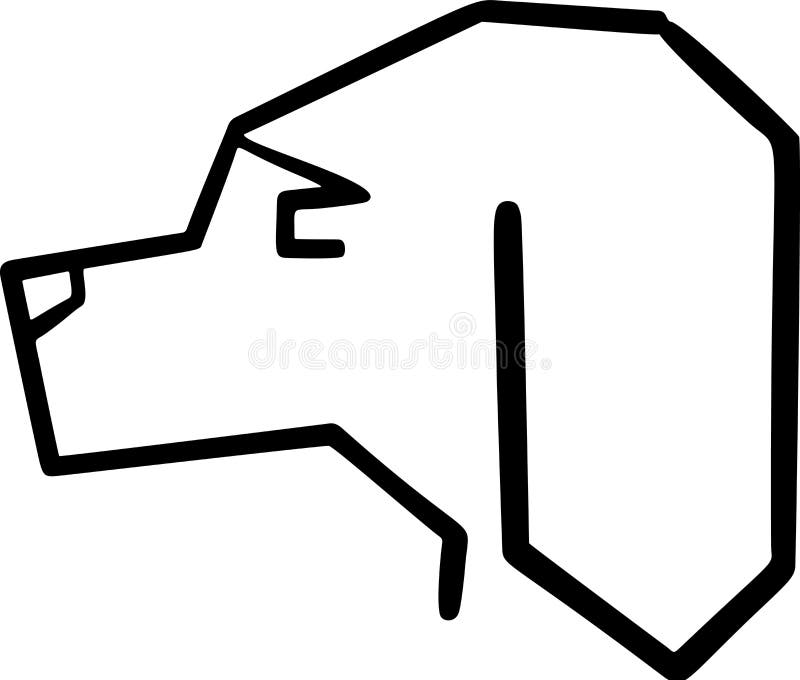Dog Minimalistic Vector One Line Illustration Stock Vector ...