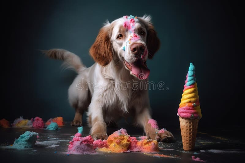 A Dog with a Painted Face. by Generative AI Stock Illustration ...