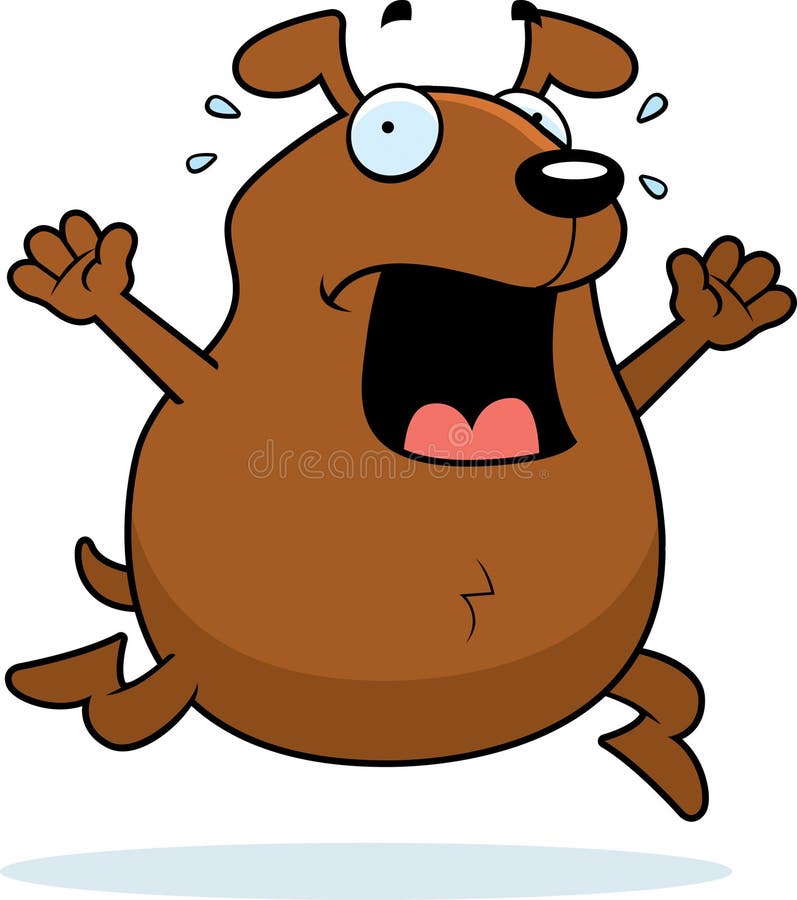 Dog Panic stock vector. Illustration of animal, cartoon - 12537002