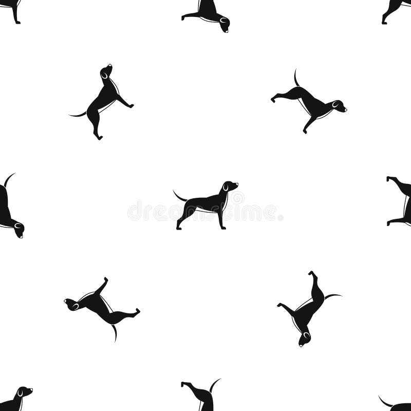 Dog pattern seamless black stock vector. Illustration of isolated ...