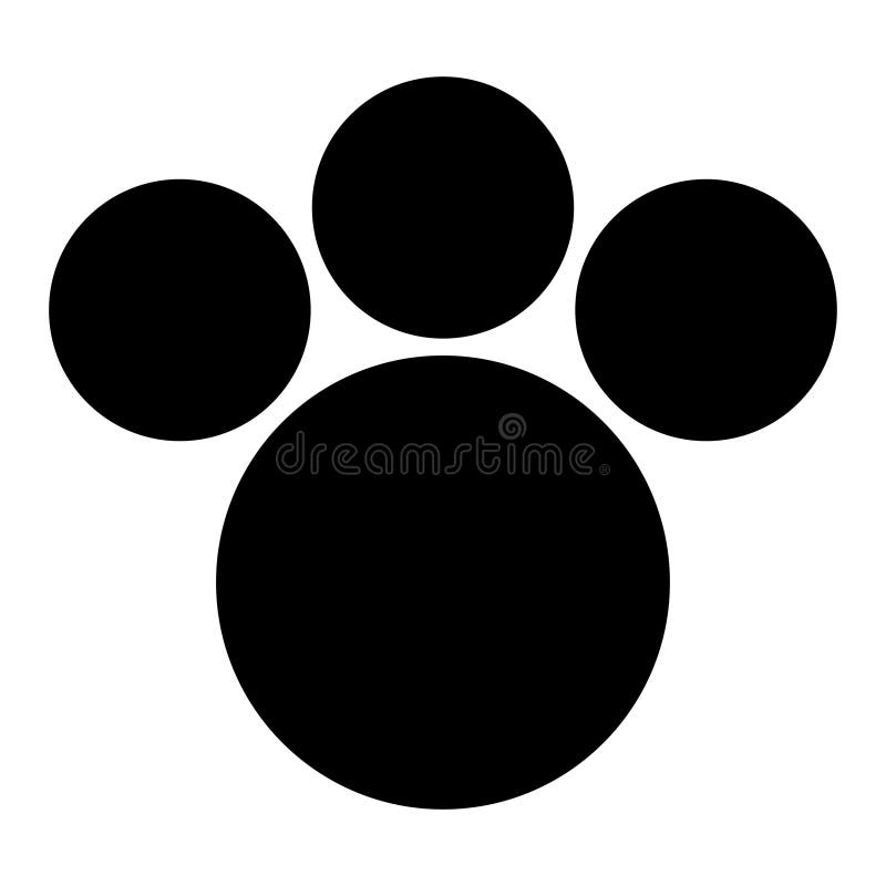 Dog paw logo icon stock illustration. Illustration of animal - 321495727