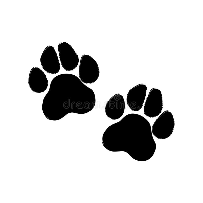 Dog Paw Print. Paw Icon. Vector Illustration.. Stock Vector ...