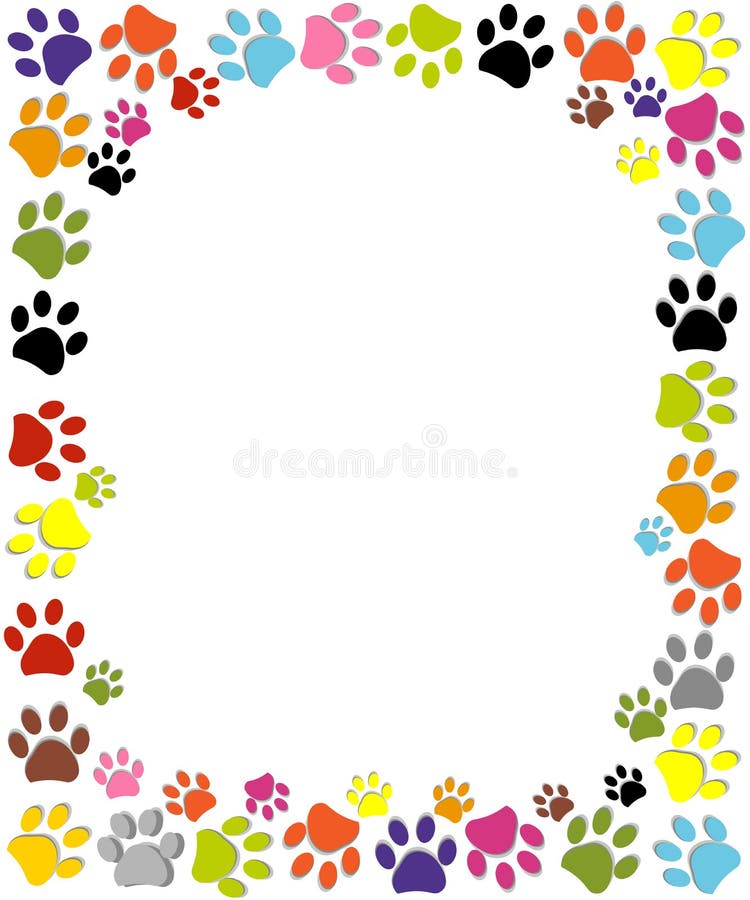 Paw Print Clip Art Border
