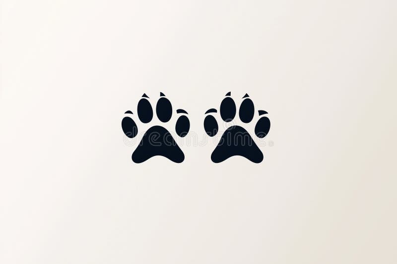 Dog Paw Print, Vector Illustration Style Ai Illustration Stock ...