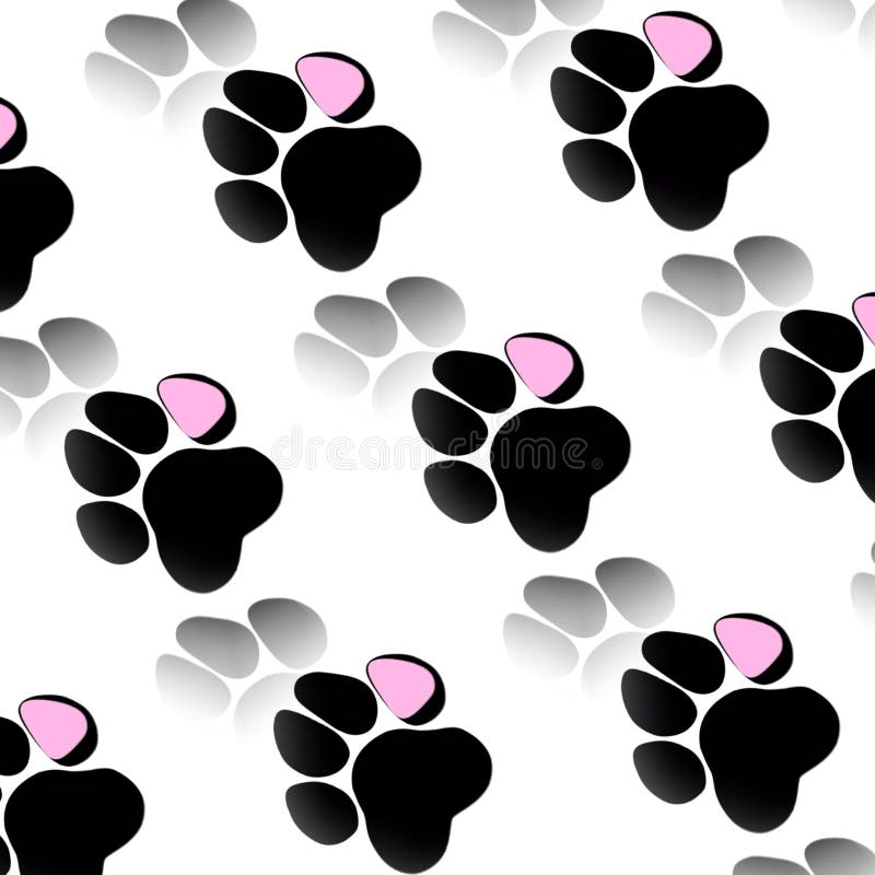 Dog Paw Prints, Purple Dog Paws, Purple Cat Paws, Paw Frame Isolated ...