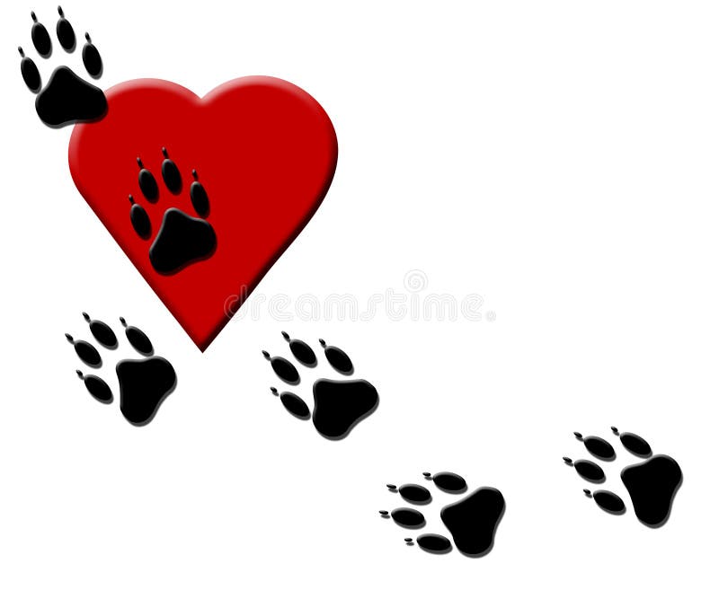 Dog Paw Tracks stock vector. Illustration of animal, tracks - 11602123