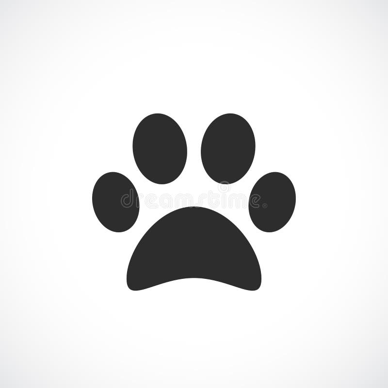 Dog paw vector icon stock vector. Illustration of animals - 88703691