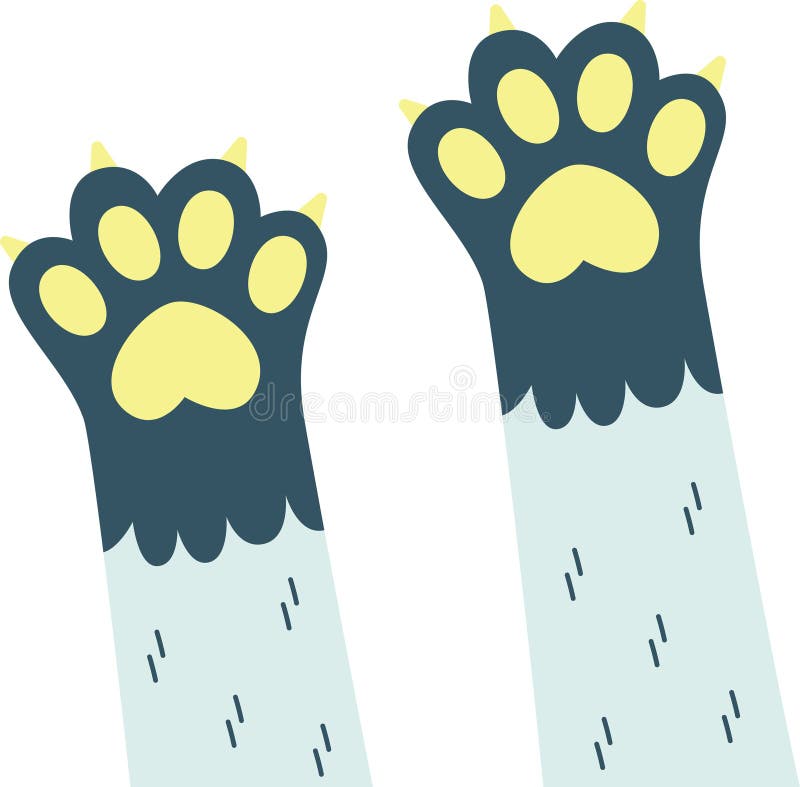 Dog Paws Hand Drawn stock vector. Illustration of cartoon - 331033414