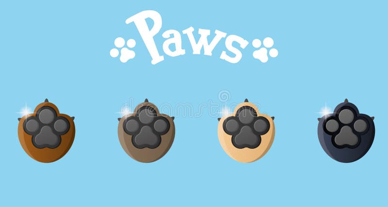 Dog paws, illustration stock illustration. Illustration of canine ...