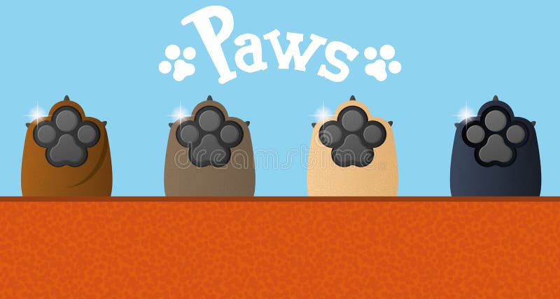 Dog paws, illustration stock illustration. Illustration of domestic ...