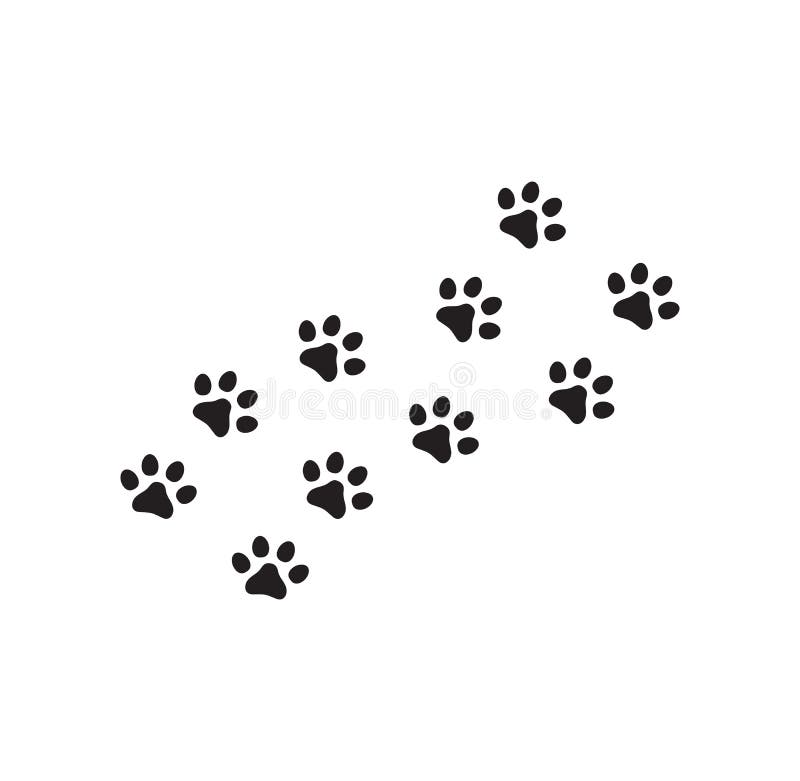 Dog paws stock vector. Illustration of symbol, simple - 214496232