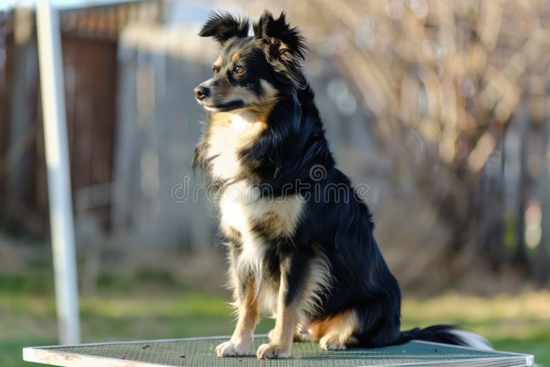 Dog Performing Pause on Table while Judged Stock Photo - Image of ...