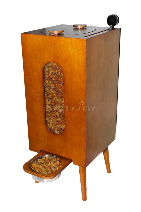 Dog Pet Food Dispenser Automatic Fill with Level Pull System on Top ...