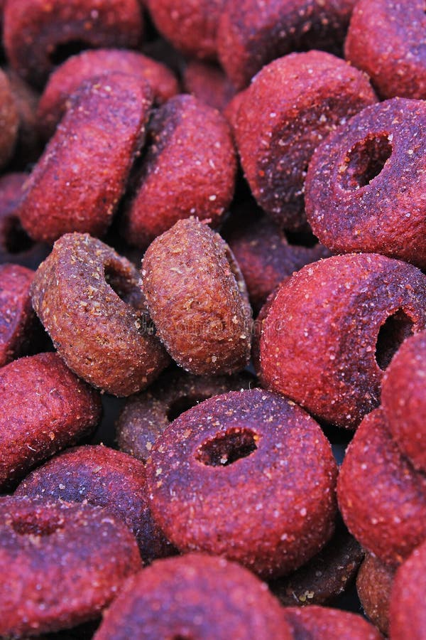 Dog Pet Food Texture. Dog Meat Food Background Pattern Texture. Red ...