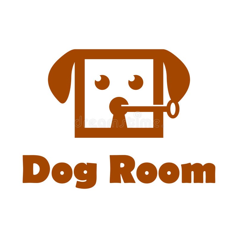 Dog Pet Play Room Flat Minimalist Logo Design Stock Illustration ...