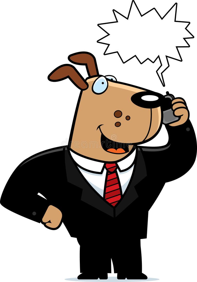Cartoon Dog Talking Cell Phone Stock Illustrations – 21 Cartoon Dog ...